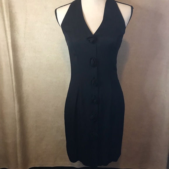 Rampage | Dresses | Rampage Dress Sleeveless Rosettes Down Front Black ...